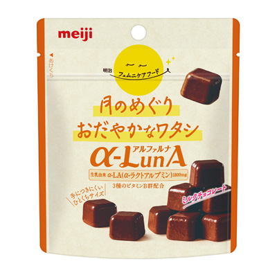 明治フェムニケアフードα-LunAミルクチョコレート 42g | チョコレート | 株式会社 明治 - Meiji Co., Ltd.